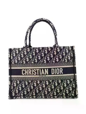 Dior Book Oblique Canvas Medium Tote Bag - Blue