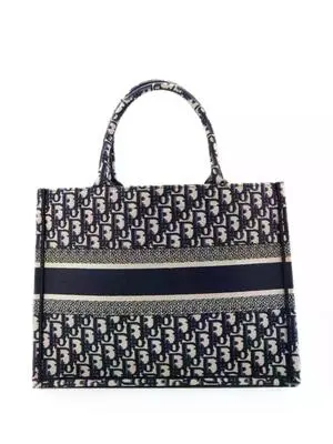 Dior Book Oblique Canvas Medium Tote Bag - Blue