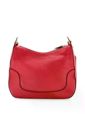 Prada Vitello Daino Striped Strap Zip Hobo Bag