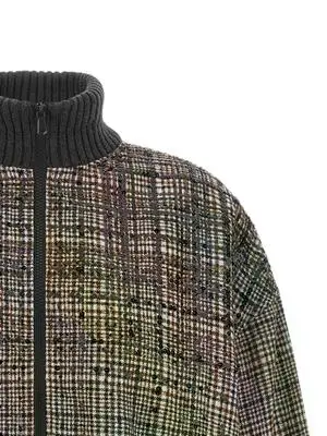 Brunello Cucinelli Sequin-embellished Check Bomber Jacket