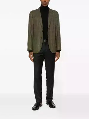 Boglioli Check-pattern Notched-lapel Jacket - Brown