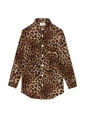 MC2 SAINT BARTH Brigitte Leopard-print Shirt - Brown