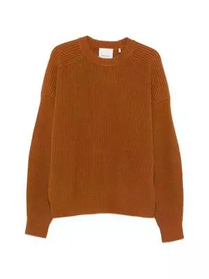 MARANT Ribbed Knit Crew Neck Sweater - Brown