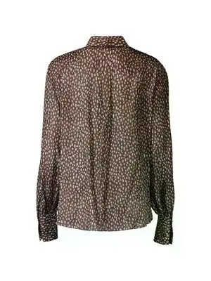Brunello Cucinelli Silk Abstract Polka Dot Shirt