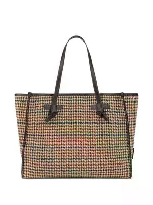 GIANNI CHIARINI Large Marcella Houndstooth-pattern Shoulder Bag