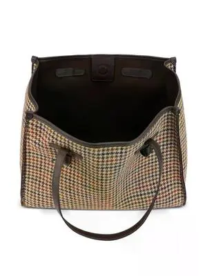 GIANNI CHIARINI Large Marcella Houndstooth-pattern Shoulder Bag