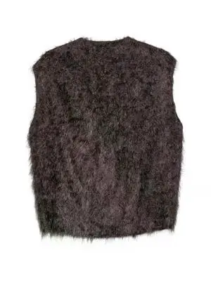ALYSI Brushed-effect V-neck Gilet