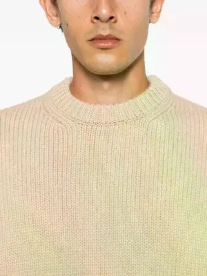 Malo Crew Neck Ribbed Knit Sweater - Neutrals