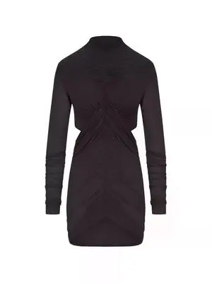 Rick Owens Ruched Cut-out Mini Dress