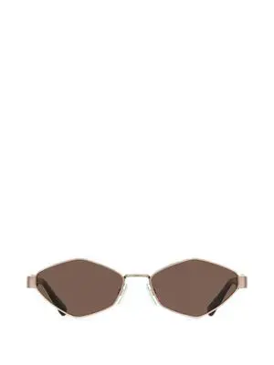 Moschino Geometric-frame Tortoiseshell-effect Sunglasses - Gold