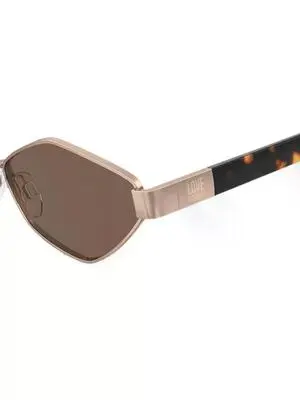Moschino Geometric-frame Tortoiseshell-effect Sunglasses