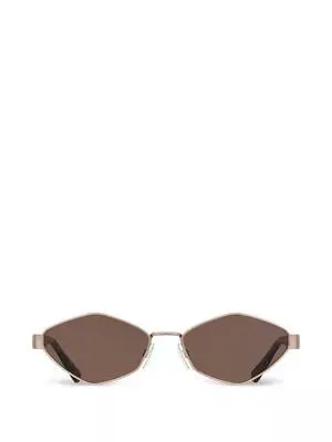 Moschino Geometric-frame Tortoiseshell-effect Sunglasses - Gold