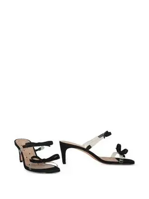 Red Valentino Bow Detail Strap Sandals - Black