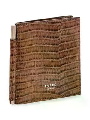TOM FORD Lizard-effect Leather Wallet