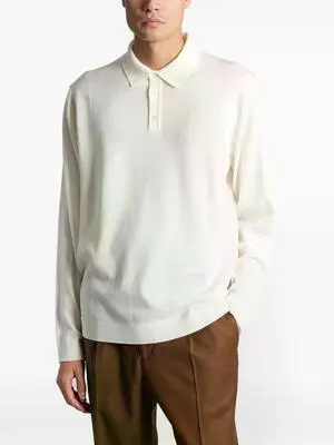 ROBERTO COLLINA Long-sleeve Polo-collar Sweater - Neutrals