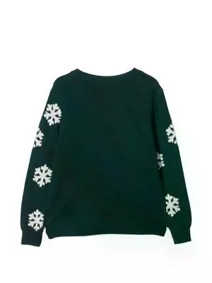SIOLA Gingerbread Intarsia Snowflake Print Sweater