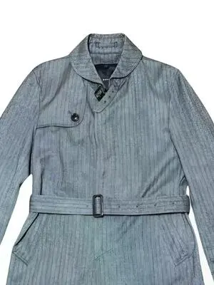 Herno Herringbone Pattern Belted Coat