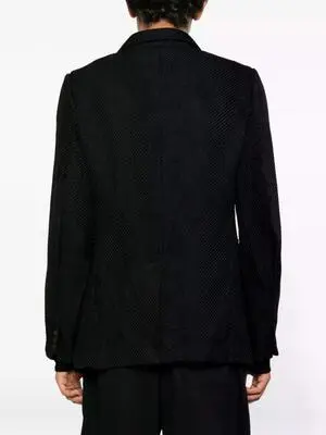 Comme Des Garçons Diagonal-stripe Notched-lapels Jacket