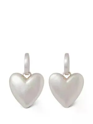 ROXANNE ASSOULIN Token Heart Drop-design Earrings - Silver