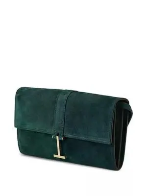 TOM FORD T-clasp Suede Clutch Bag