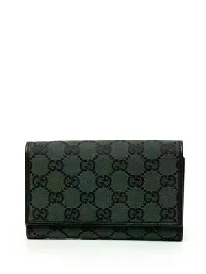 Gucci 2000-2015 Gg Canvas Trifold Wallet Long Wallets - Green
