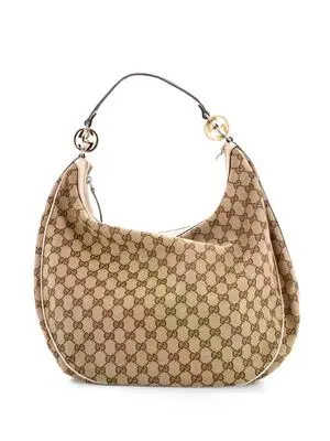 Gucci Twins Gg Canvas Large Hobo Bag - Brown