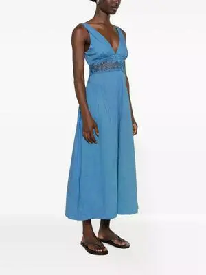 Posse Veda Crochet-trim Midi Dress