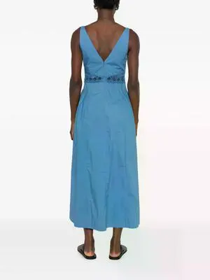 Posse Veda Crochet-trim Midi Dress