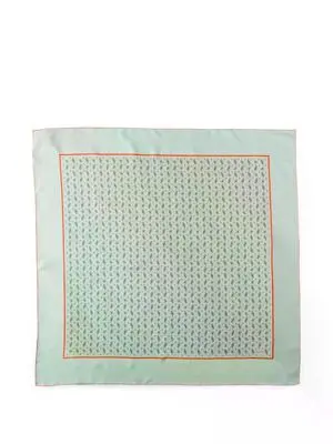 Prada Printed Twill Scarf 90 - Green