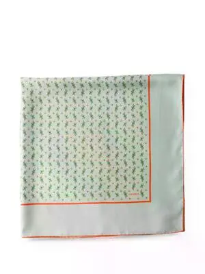 Prada Printed Twill Scarf 90 - Green
