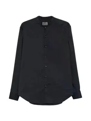 Giorgio Armani Mandarin-collar Long-sleeve Shirt - Blue