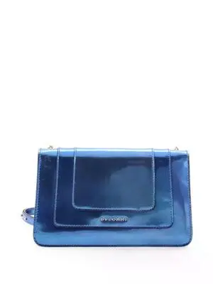 BVLGARI Serpenti Forever Metallic Leather Small Shoulder Bag