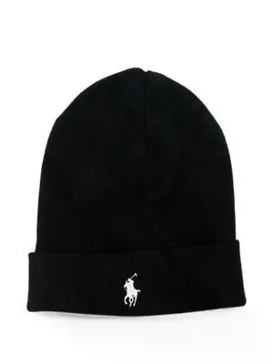 Polo Ralph Lauren Embroidered-logo Beanie Hat - Black