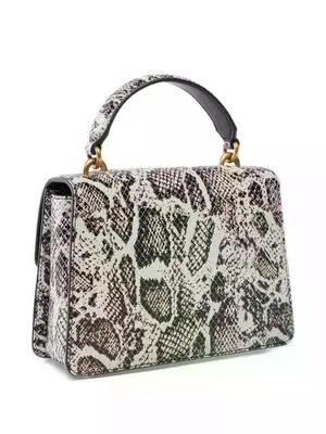 Pinko Mini Love One Light Handbag With Python Print And Love Birds Buckle
