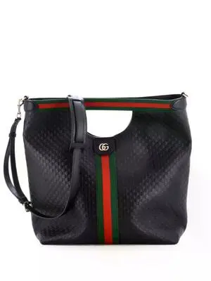 Gucci Giglio Convertible Shopper Guccissima Leather Large Tote Bag