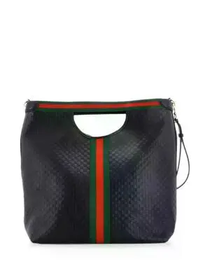 Gucci Giglio Convertible Shopper Guccissima Leather Large Tote Bag