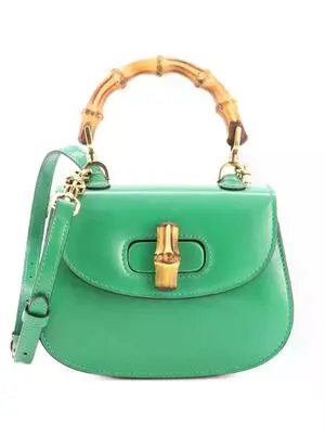 Gucci Bamboo 1947 Top Handle Mini Shoulder Bag - Green