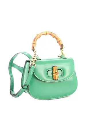 Gucci Bamboo 1947 Top Handle Mini Shoulder Bag - Green