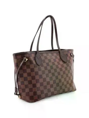 LOUIS VUITTON Neverfull Damier Pm Tote Bag - Brown