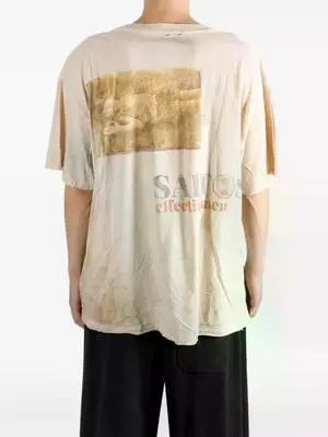 SAITOS Analog Soul Graphic-print Distressed T-shirt