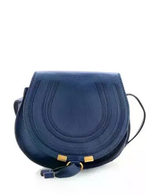 Chloé Marcie Leather Small Crossbody Bag - Blue