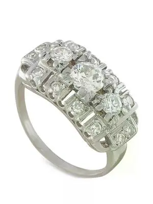 LB EXCLUSIVE Art Deco Diamond Ring - Silver