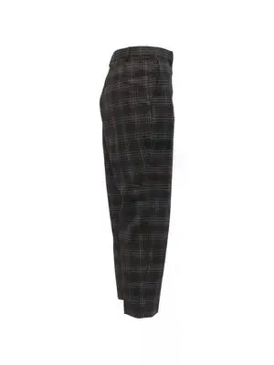 Theory Treeca Plaid Trousers - Grey