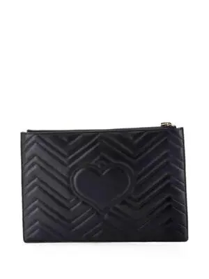 Gucci Gg Marmont Matelasse Leather Pouch