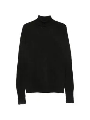 Barena Venezia Ribbed-knit Roll-neck Sweater - Black