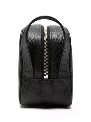Dolce & Gabbana Logo-plaque Pebbled-leather Wash Bag