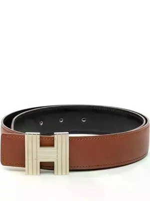 Hermès Chevre Mysore Cadena H Reversible Belt - Black