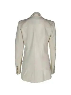 Balmain Double-breasted Fray-trimmed Blazer