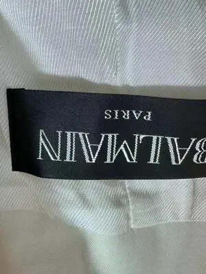 Balmain Double-breasted Fray-trimmed Blazer