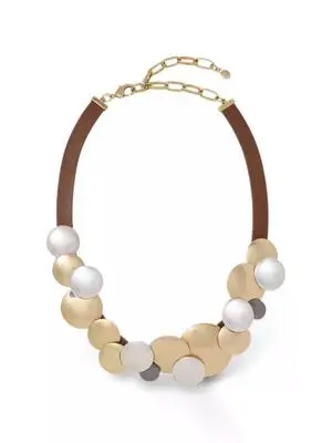 ROXANNE ASSOULIN Lentil Disc Leather Necklace
